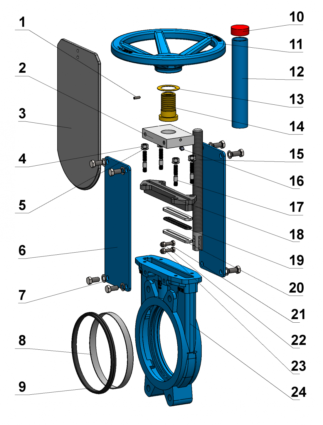 Válvulas de cuchilla Serie 200 | ABO valve, s.r.o.