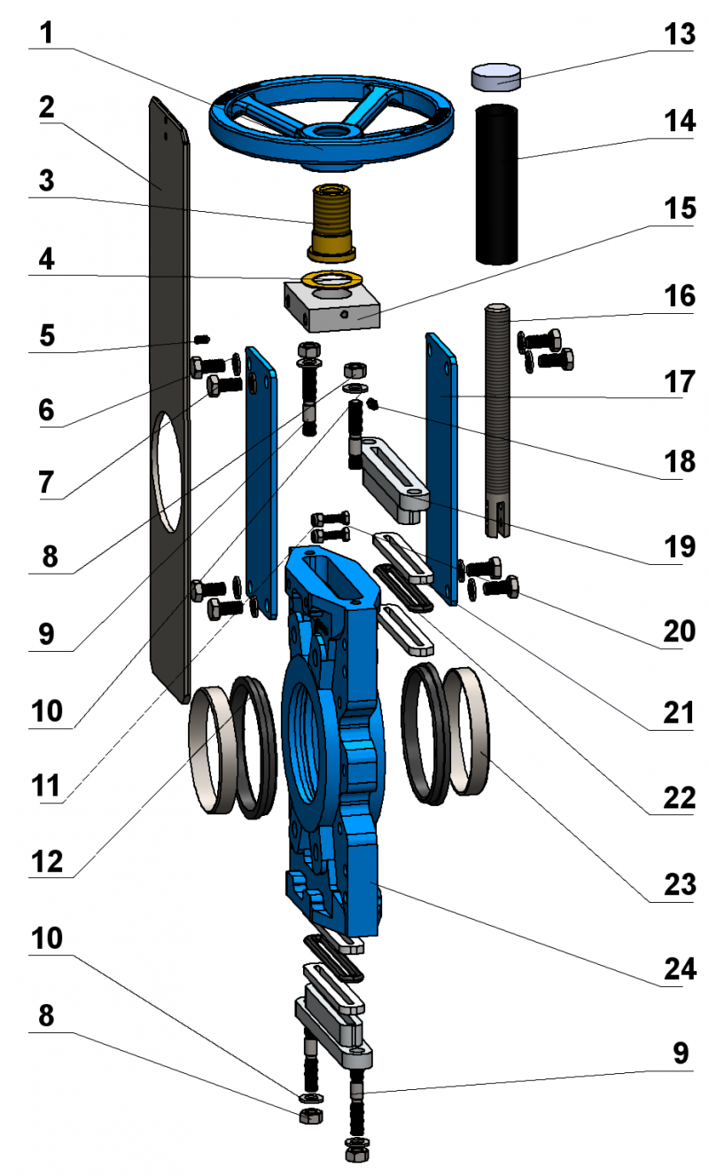 Valvole a saracinesca Serie 300 | ABO valve, s.r.o.