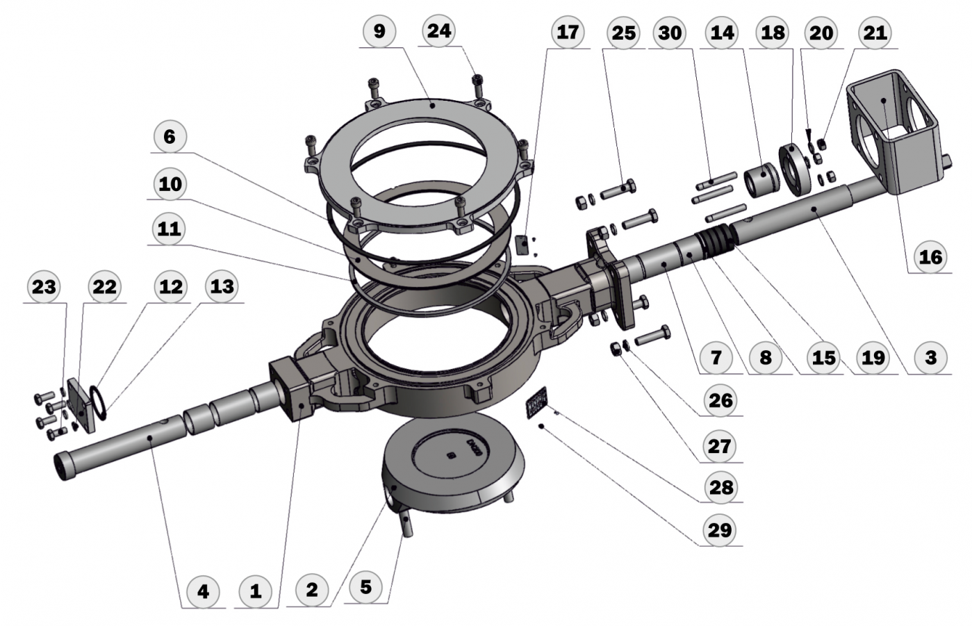 Triple offset butterfly valves Series 3E | ABO valve, s.r.o.
